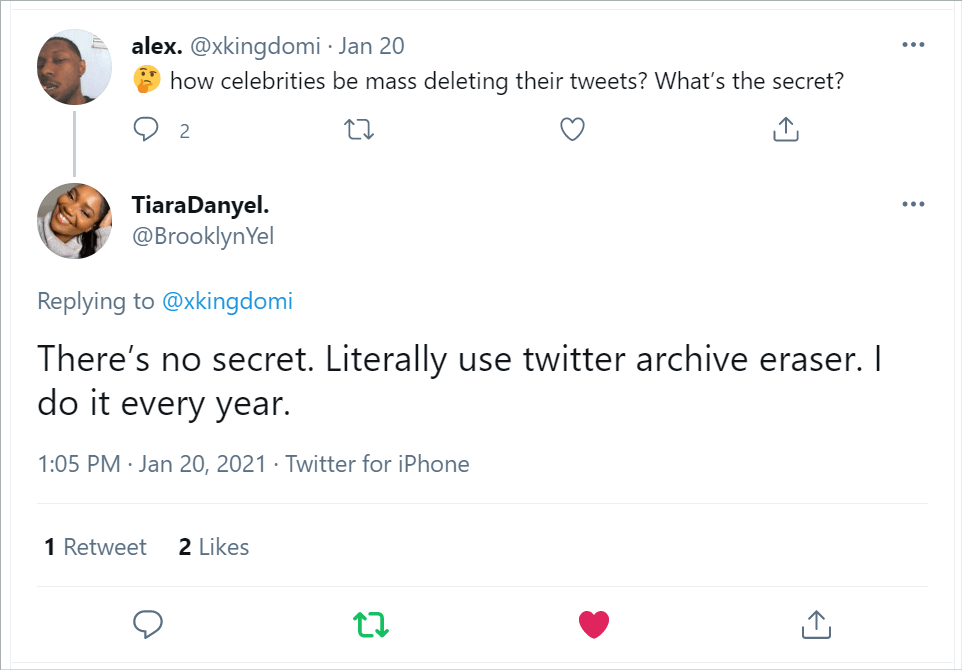 Delete Tweets in bulk with Twitter Archive Eraser