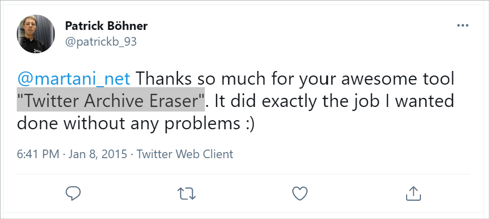 Delete Tweets in bulk with Twitter Archive Eraser