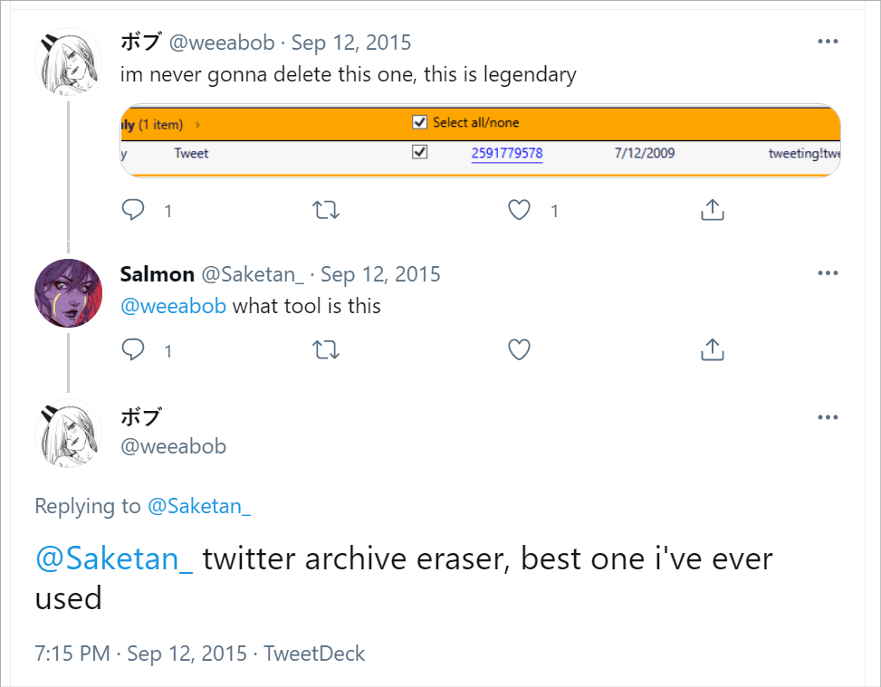 Delete Tweets in bulk with Twitter Archive Eraser