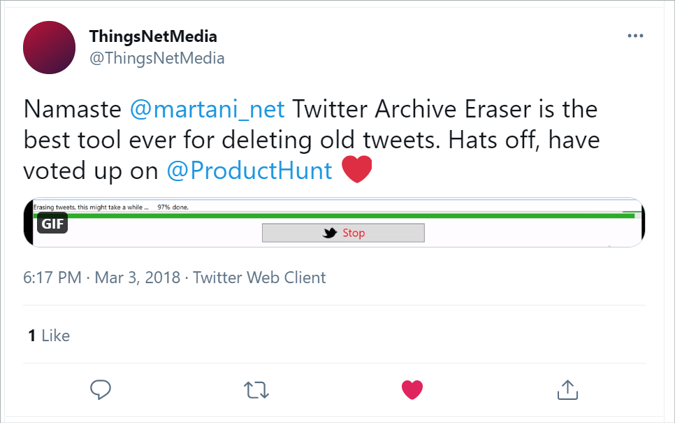 Delete Tweets in bulk with Twitter Archive Eraser