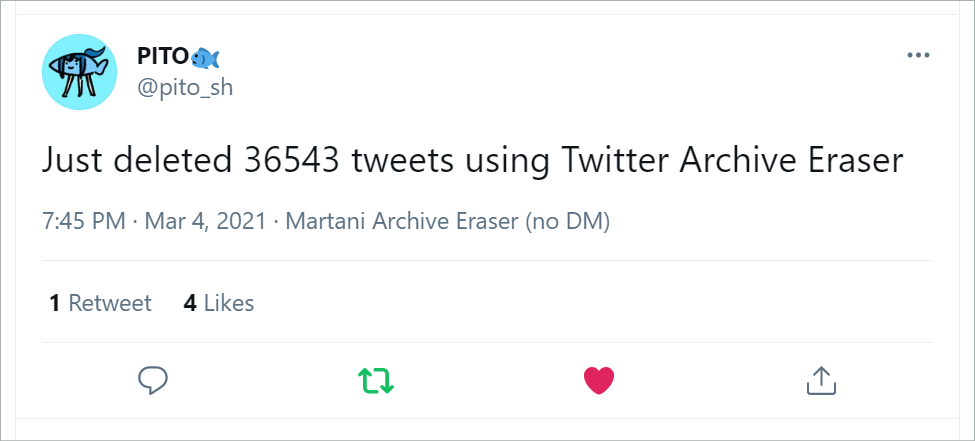 Delete Tweets in bulk with Twitter Archive Eraser